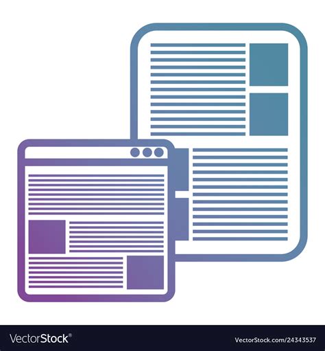 Webpage Interface Template With Document Vector Image