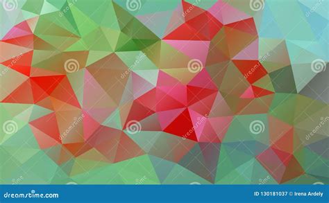 Vector Irregular Polygonal Background Triangle Low Poly Pattern Vibrant Hot Red Green Pink