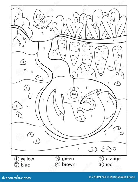 Unicorn Color By Number Coloring Page Design Unicorn Story Tailing