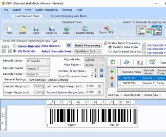 Standard Barcode Label Generator 9 2 Download Free Trial