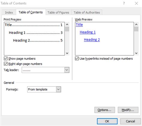 Add Additional Headings To Table Of Contents