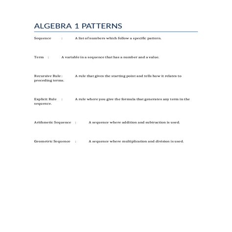 Sequence List Numbers Which Follow Specific Pattern Variable Se