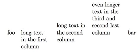 Tables Column Text Alignment TeX LaTeX Stack Exchange