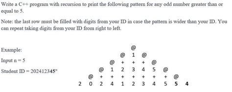 Solved Write A C ﻿program With Recursion To Print The