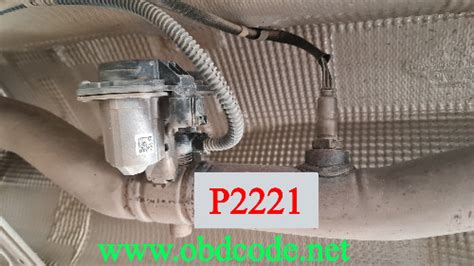 P2221 Fault Error Code NOx Sensor Heater Detection Circuit Bank 2