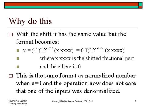 IEEE Floating Point Handling Denormalized Numbers L