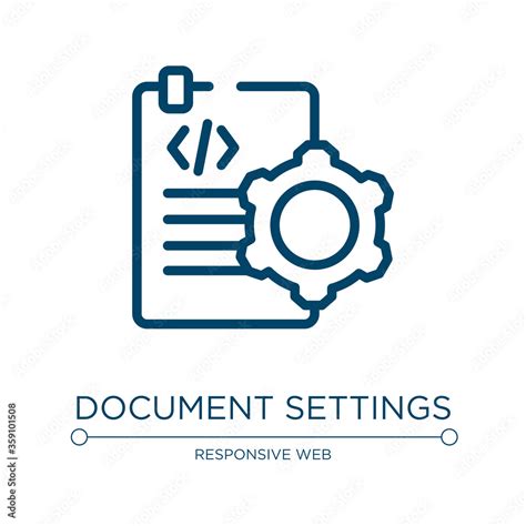 Document Settings Icon Linear Vector Illustration From Programming