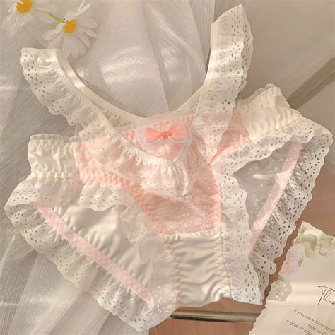 Cute Lolita Panties French Pure Desire Hollow Lace Womens Sweet Lace