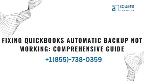 Ppt Fixing Quickbooks Automatic Backup Not Working Comprehensive