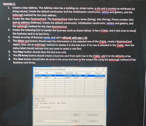 solved exercise 1 1 create a class address the address