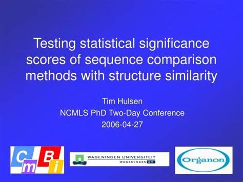ppt testing statistical significance scores of sequence comparison