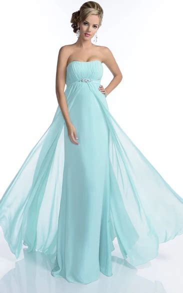 Tiffany Blue Strapless Bridesmaid Dresses