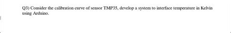 Solved Q3 Consider The Calibration Curve Of Sensor Tmp35