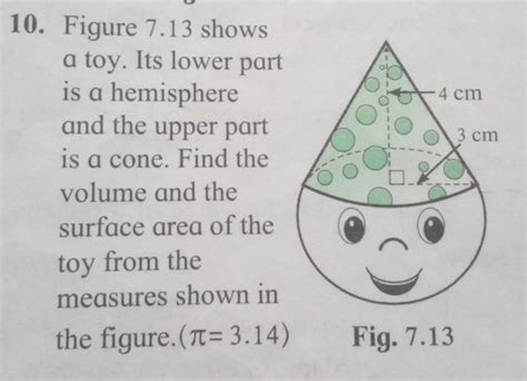10 Figure 7 13 Shows A Toy Its Lower Part Is A Hemisphere And The Upper
