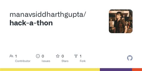 GitHub Manavsiddharthgupta Hack A Thon