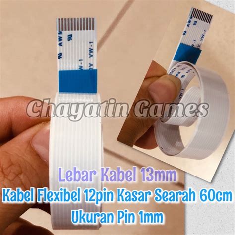 Jual Kabel Flexibel 12 Pin Kasar Searah Panjang 60cm Ukuran Pin 1mm