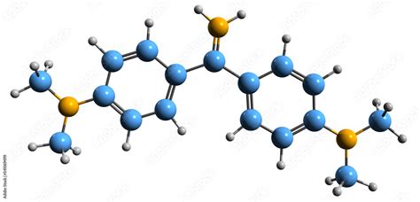 3d Image Of Auramine O Skeletal Formula Molecular Chemical Structure