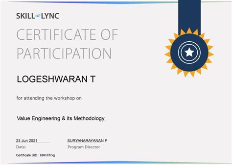 Logeshwaran T On Linkedin Attended Workshop On Value Engineering And