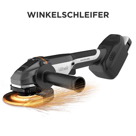 Litheli 20v Cordless Angle Grinder 4 9″ Grinders Power Tools Battery