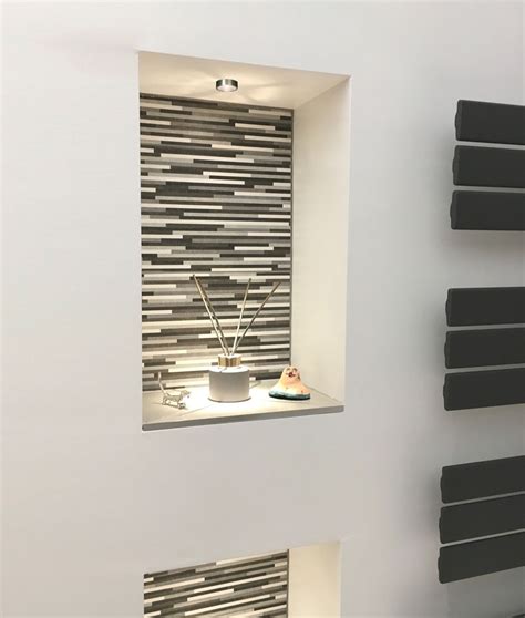 Recessed Wall Niche With Light Framed Recessed Wall Niche With Led