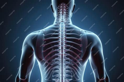 Human Thoracic Spine Anatomy 3d Medical Illustration Of Vertebrae And