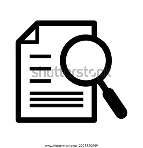 Magnifying Glass Document File Stock Vector Royalty Free 2225820549