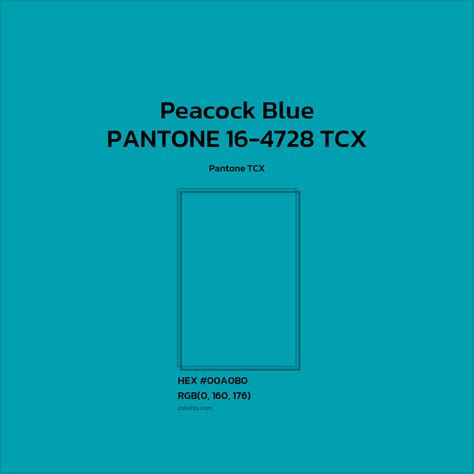 Pantone 16 4728 Tcx Peacock Blue Complementary Or Opposite Color Name