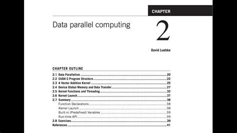 chapter 2 data parallel computing complete in one video programming massively