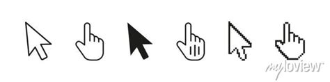 Cursor Icon Vector Arrow Pointer Computer Mouse Click Sign Canvas Prints For The Wall