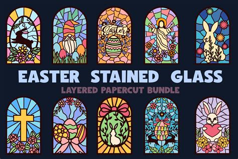 Easter Stained Glass Easter Stained Glass Coloring Book Download