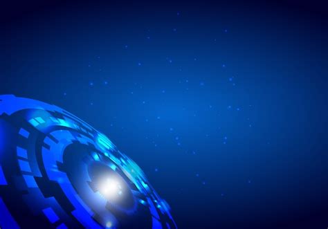 Premium Vector Blue Abstract Futuristic Electronic Circle Technology