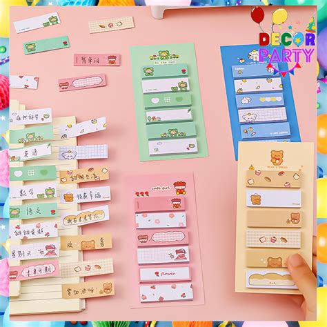 Jual Dp Sticky Notes Karakter Lucu 6in1 Tempelan Kertas Catatan 120