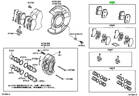 Buy Genuine Toyota 0446560250 04465 60250 Pad Kit Disc Brake Front