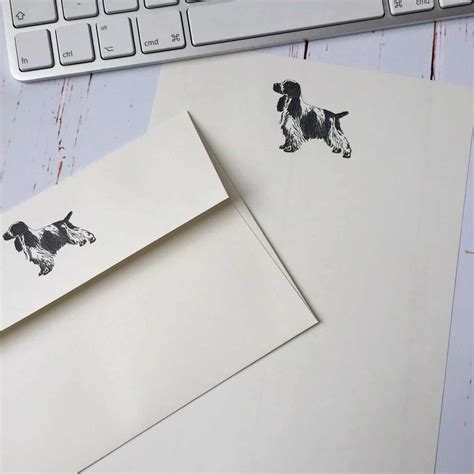 Writing Paper Unique T Set A5 With A Cocker Spaniel Illustration