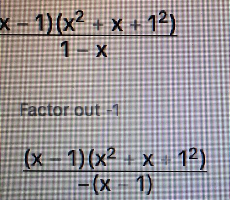 How Did “factor Out 1” Happen R Calculus