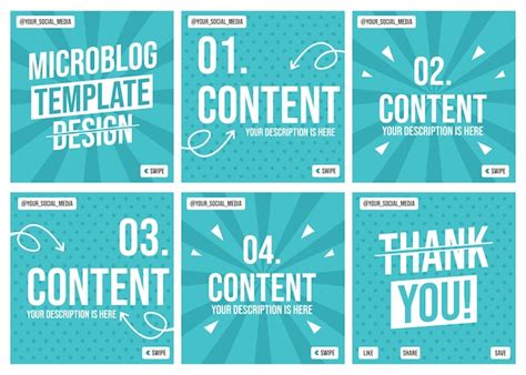 Premium Vector Microblog Template Idea