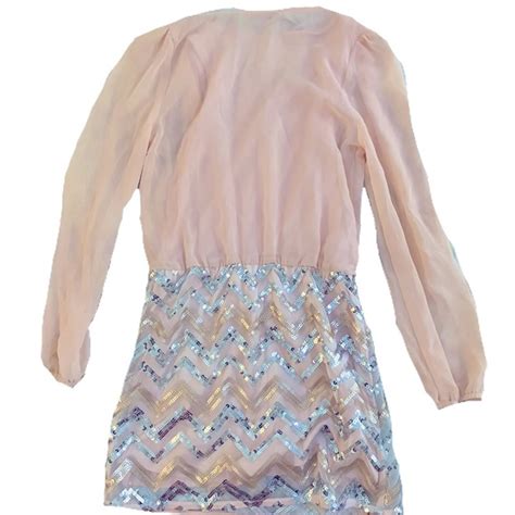 Beautees Dresses Beautees Formal Girls Silver Sequin Light Pink