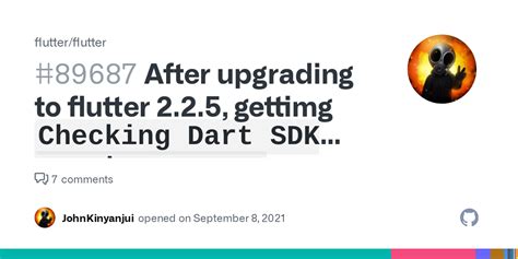 After Upgrading To Flutter Gettimg Checking Dart Sdk Version Was Unexpected At This
