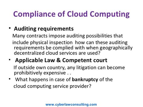Cloud Computing Legal Issues
