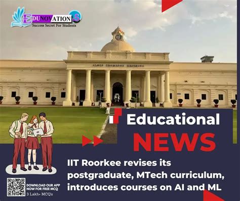 Iit Roorkee Revises Its Postgraduate Mtech Curriculum Introduces Courses On Ai And Ml