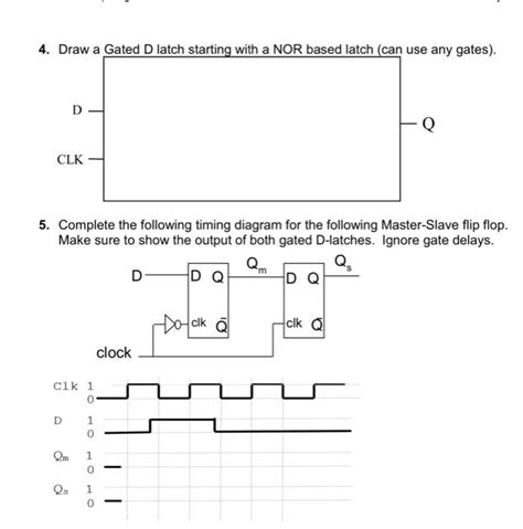 Solved 4 Draw A Gated D Latch Starting With A NOR Based Chegg Com