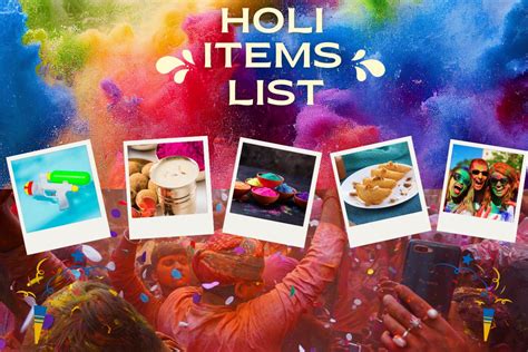 Essential Holi Items List For A Colorful Celebration
