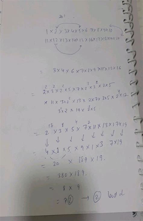 The Last Non Zero Digit In 20 Is A 2 B 4