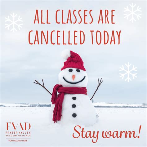 Classes Cancelled Snow Feb 6 2025 1 Fraser Valley Academy Of Dance