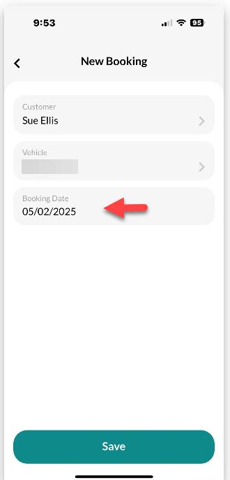 Booking Diary Feature Mobile App Workshop Software Workshop Management Software