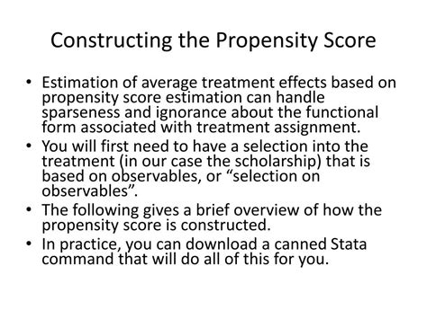 PPT Propensity Score PowerPoint Presentation Free Download ID