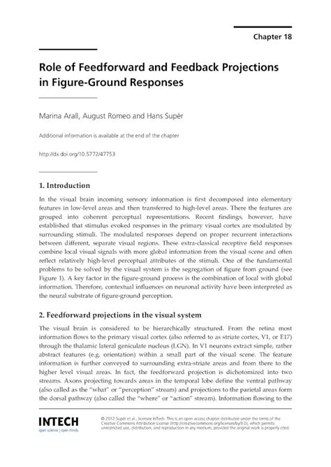 Pdf Role Of Feedforward And Feedback Projections In Figure · Figure 3 Four Different