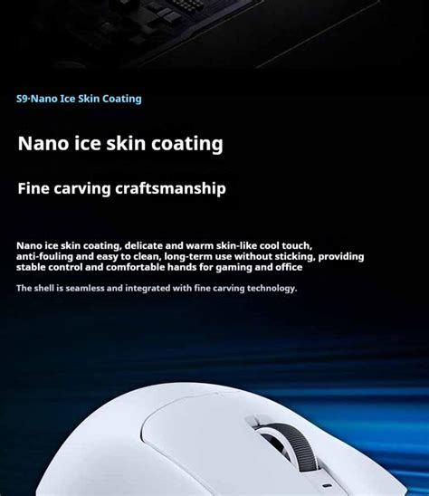 Eweadn S9 Three Mode Wireless Game Mouse，supports Double 8k Return Rate Paw3395 3950 Nano Ice
