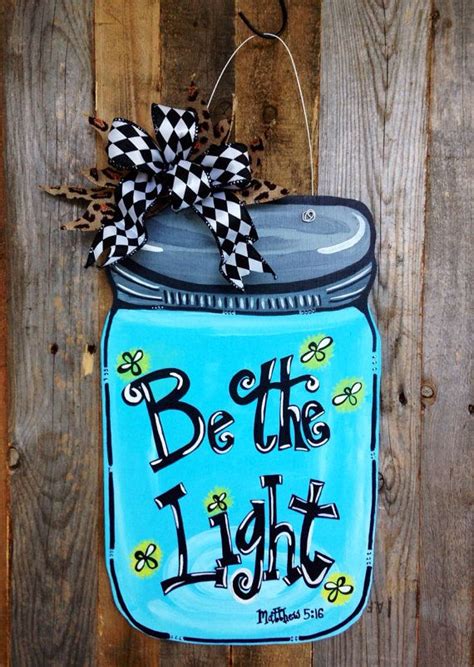 Burlap Crafts Inspiring Mason Jar Door Hanger