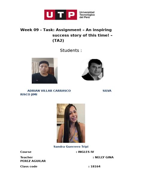 Ac S09 Week 09 Task Assignment An Inspiring Success Story Of This Time Ta2 Pdf